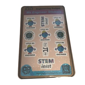 Women in Engineering Holographic Sticker Sheet. Little Ms Engineer ...