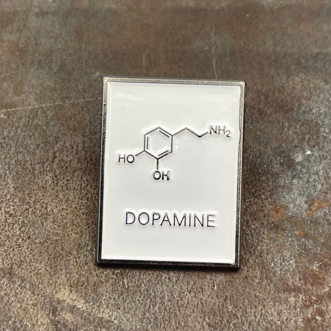 Dopamine Molecule Enamel Pin Badge. STEM Science, Technology ...