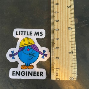Little Ms Engineer Vinyl Coated Magnet. Steminist Vinyl Magnet - Women ...