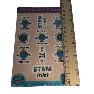 Women in Engineering Holographic Sticker Sheet. Little Ms Engineer ...