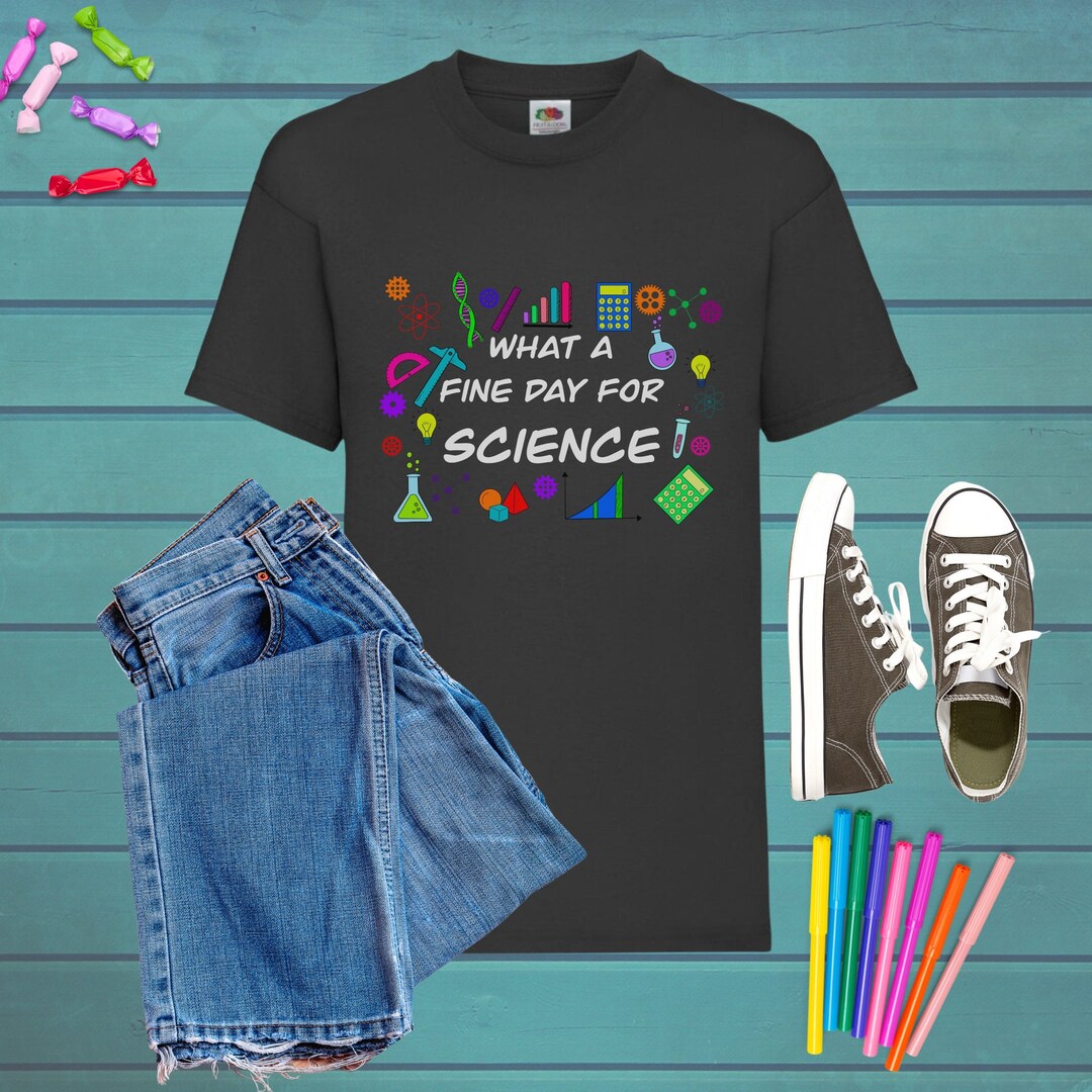 What a Fine Day for Science Kids T-shirt! Handmade Funny Geeky Top ...