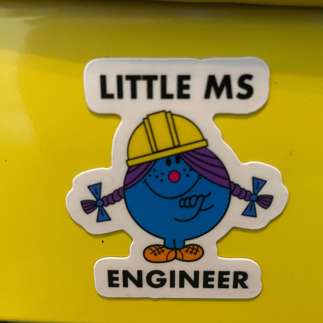 Little Ms Engineer Vinyl Coated Magnet. Steminist Vinyl Magnet - Women ...