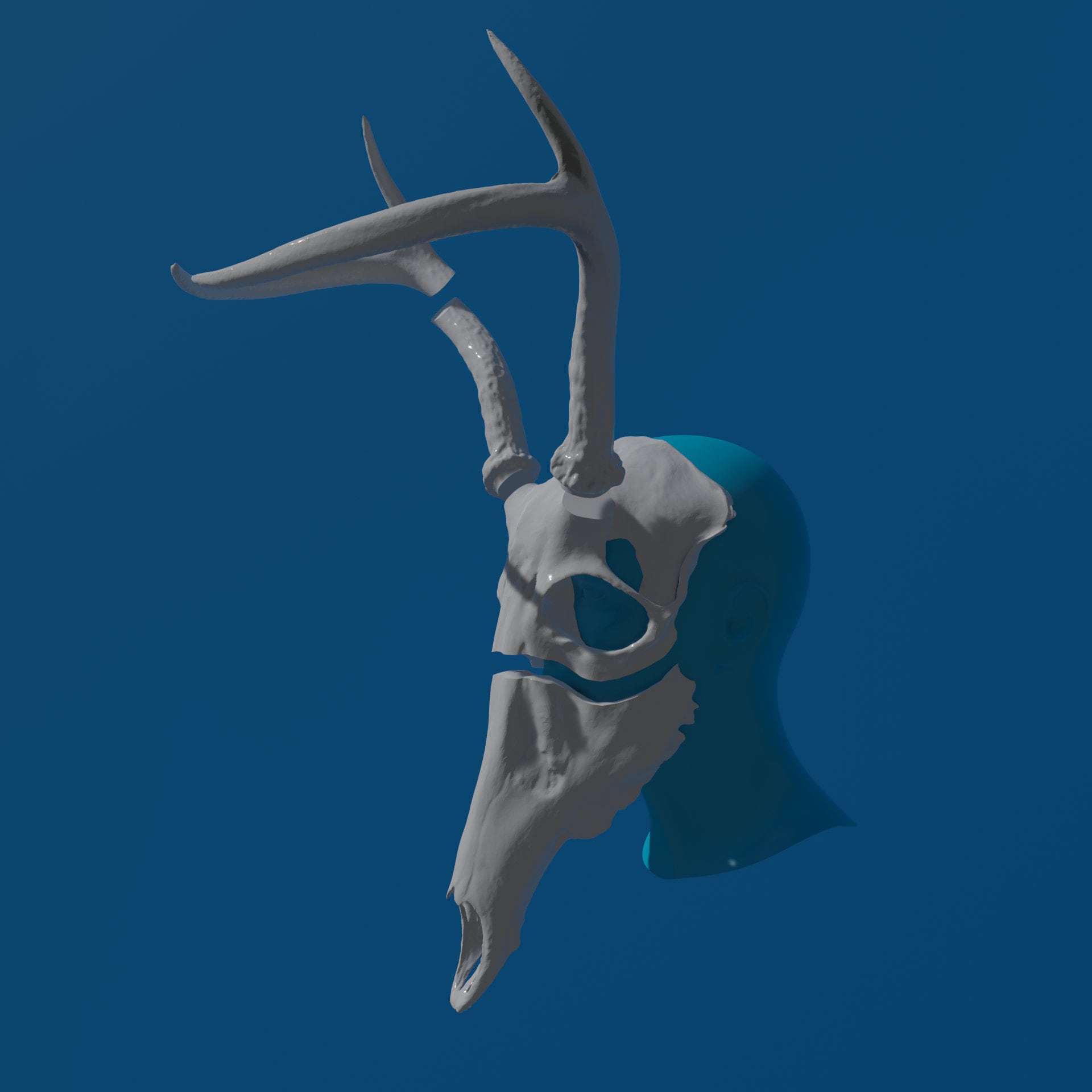 Deer Skull Viking Mask Model | Ready to Print | Cosplay Mask | 3D Model ...