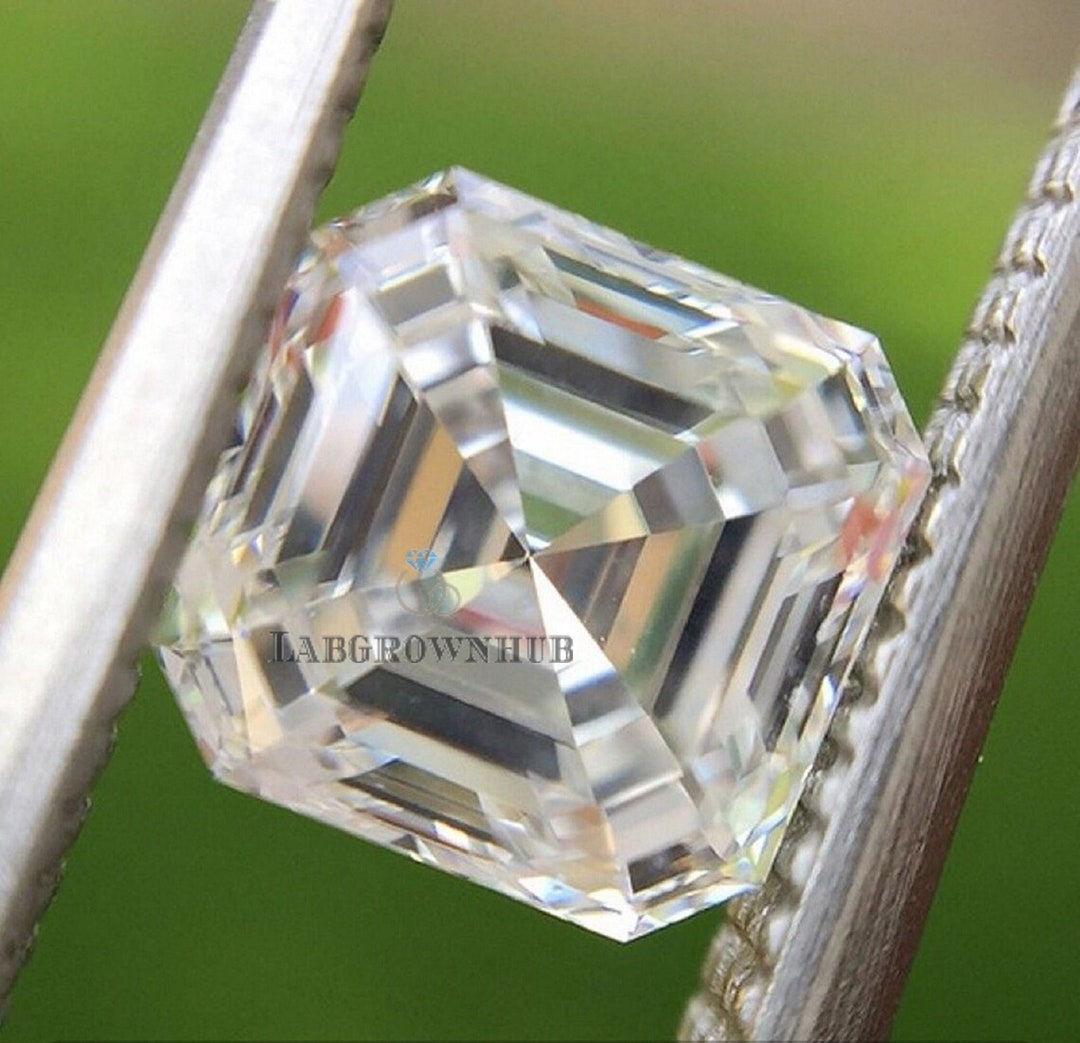 Asscher Cut Lab Grown CVD Diamond Conflict Free Loose Diamond 0.30 Ct ...