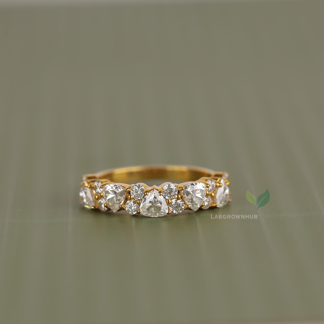 Trillion Diamond Eternity Band for Women Trillion Cut Lab Grown Diamond ...