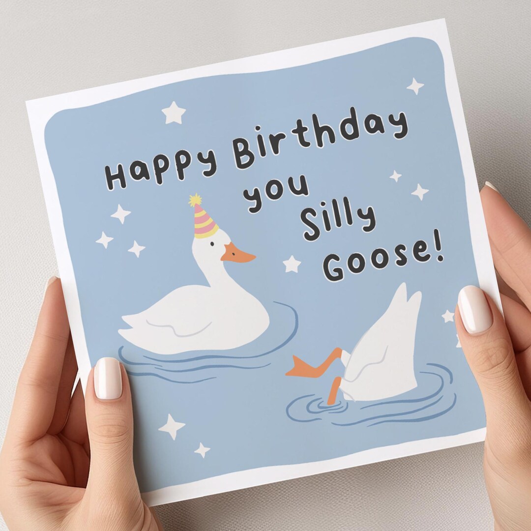 Silly Goose Birthday Card, Funny Birthday Card, Birthday Cards for Him ...