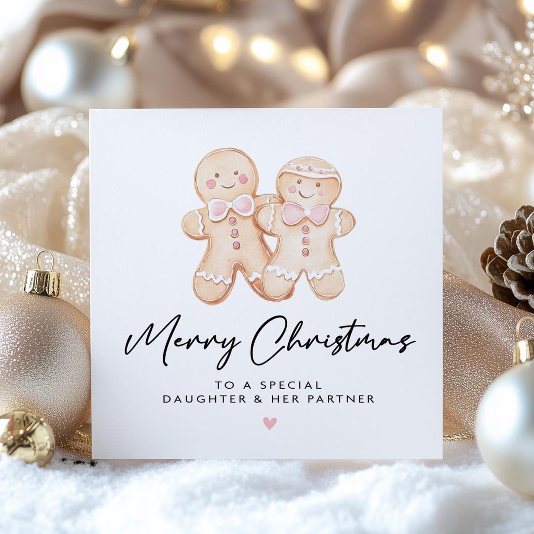 Daughter & Partner Christmas Card, Daughter and Boyfriend Christmas ...