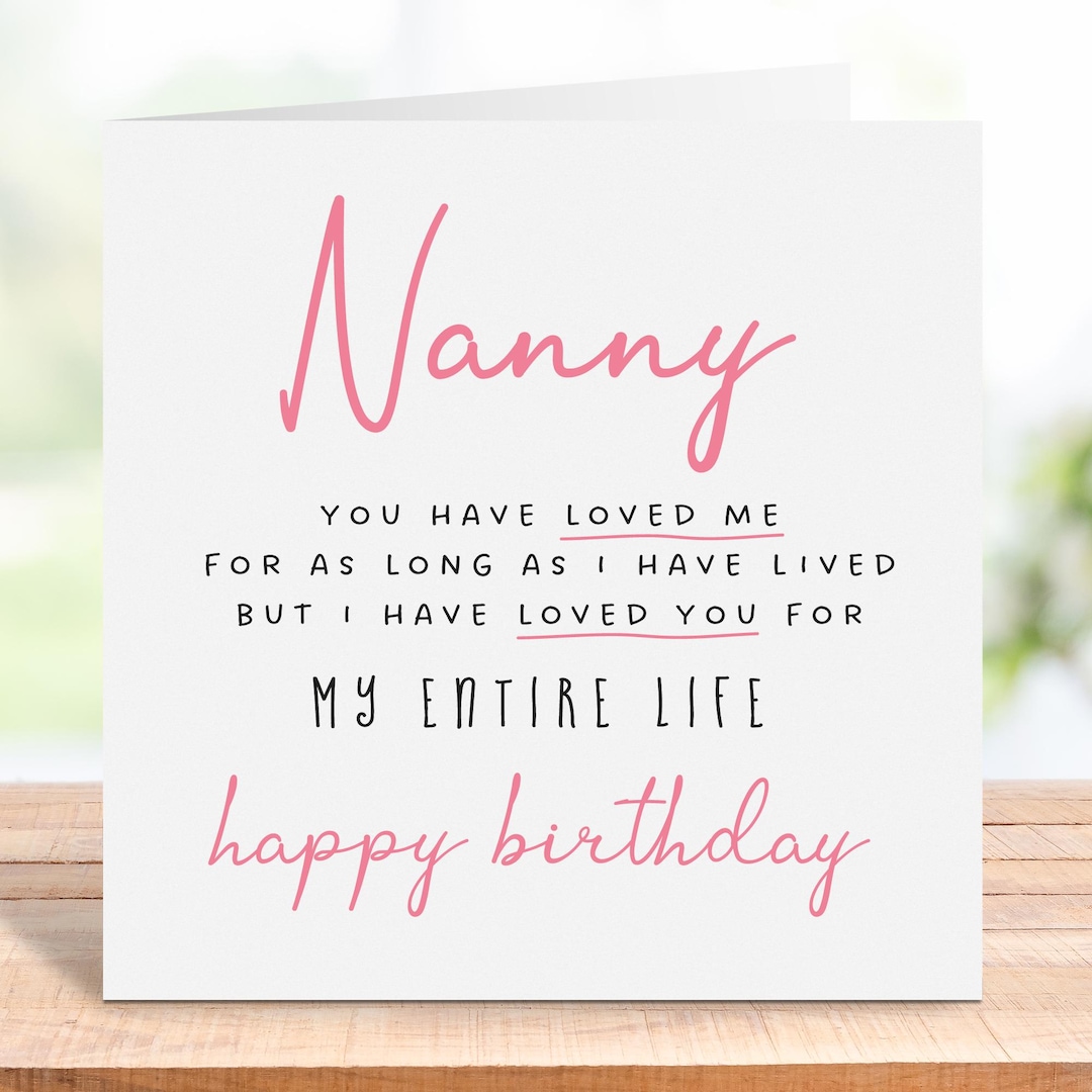 Birthday Card for Nanny, Happy Birthday to Nanny, Special Nanny ...