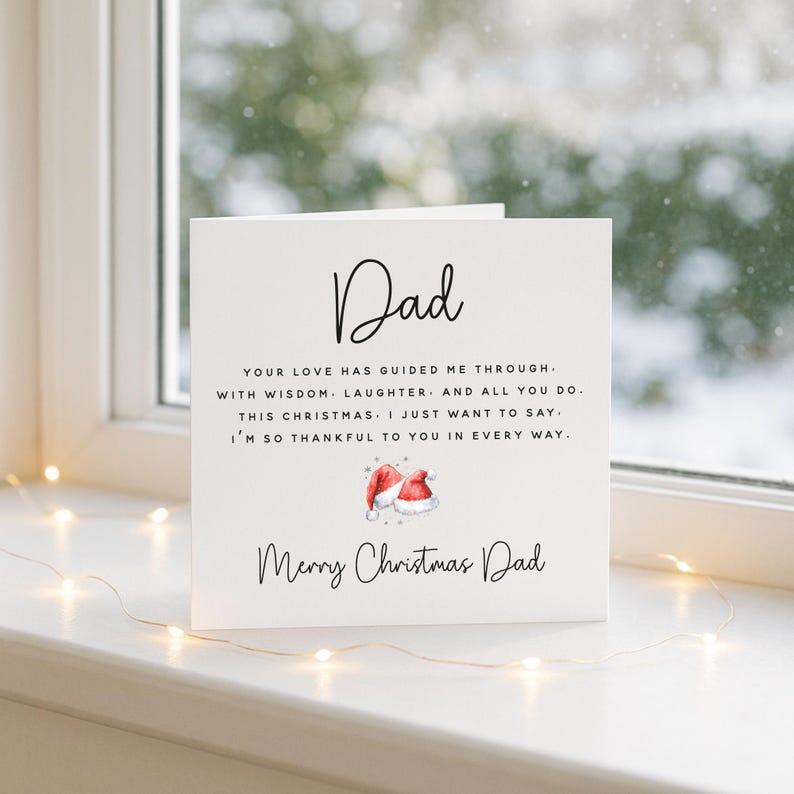Christmas Card for Dad, Heartfelt Poem, Holiday Greeting, Xmas Gift for ...