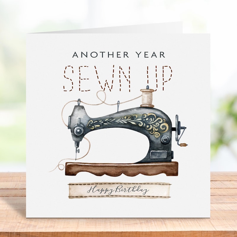 Sewing Birthday Card - Etsy