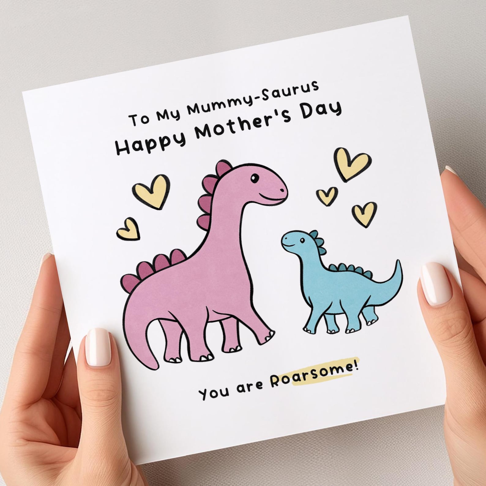 Mummy-saurus Mother's Day Card, Dinosaur Mum, Roarsome Gift - Etsy