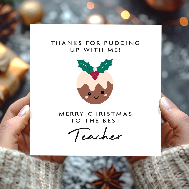 Teacher Christmas Card, Christmas Card to Teacher, for Teachers ...