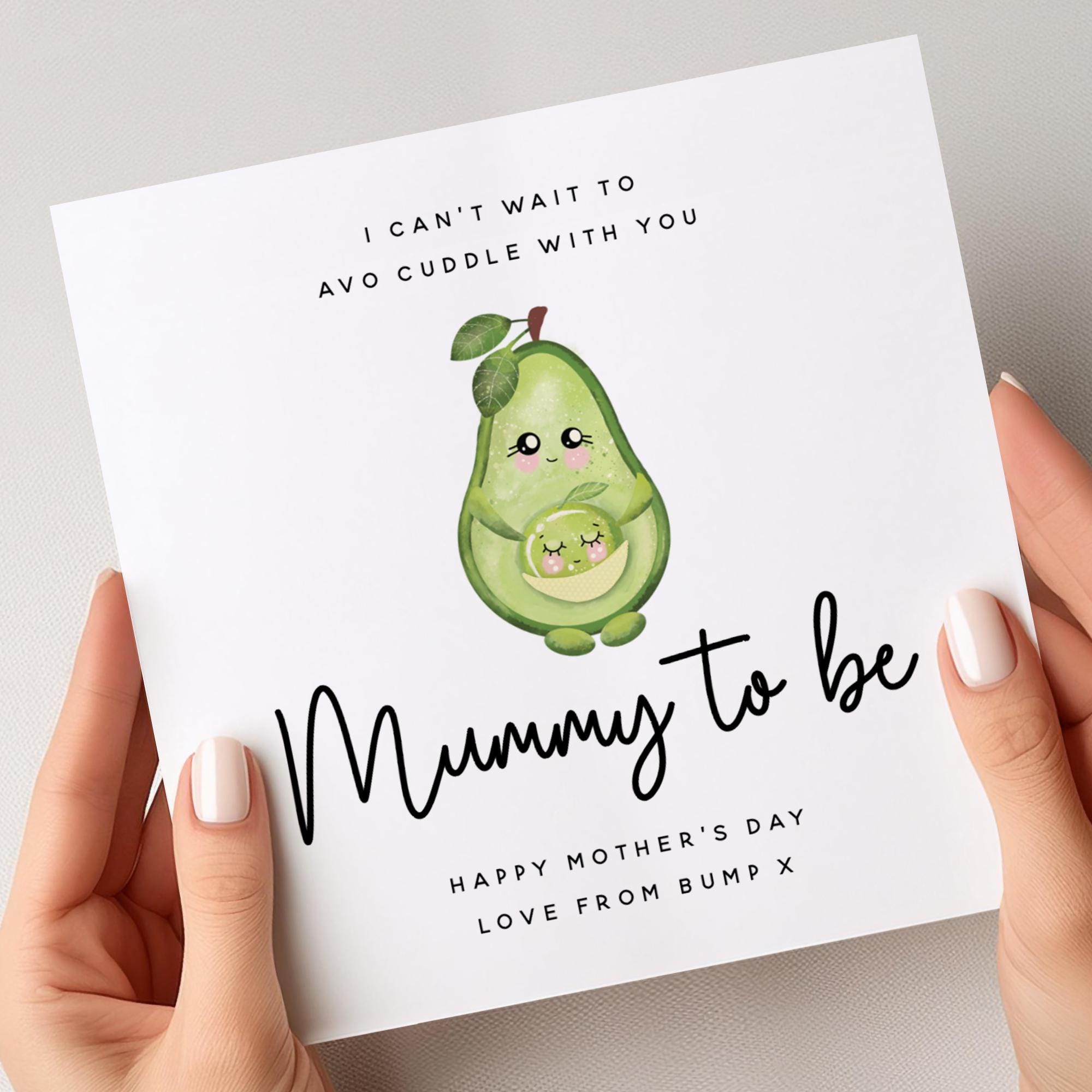 Mothers Day Card Mummy to Be, Avo Cuddle Mothers Day Card, for Mum to ...