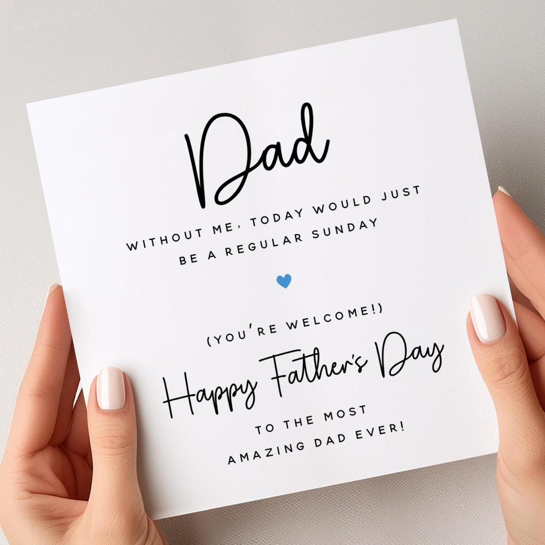 Funny Father's Day Card, Fathers Day Dad Card, Fathers Day Card From ...