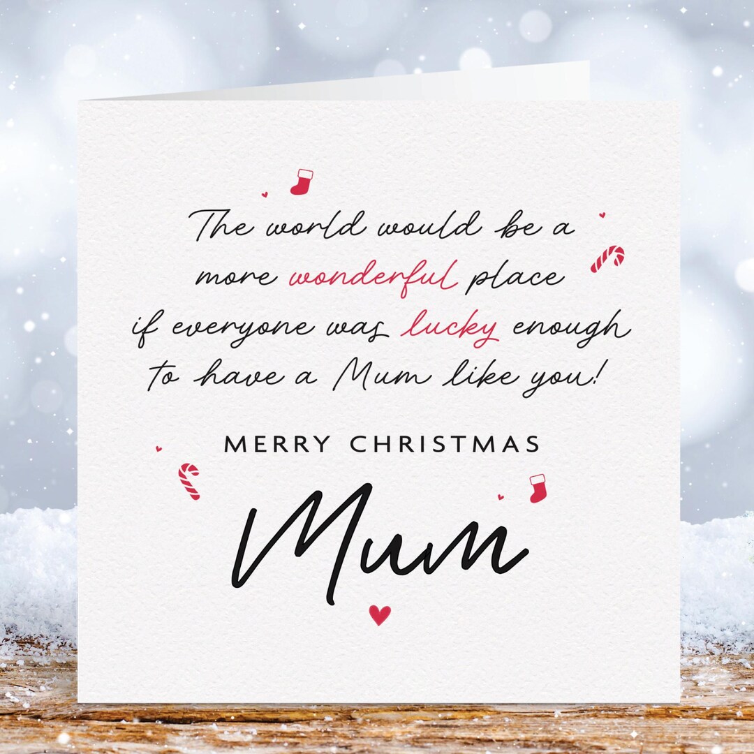 Mum Christmas Card: Sentimental Christmas Poem for Her - Etsy