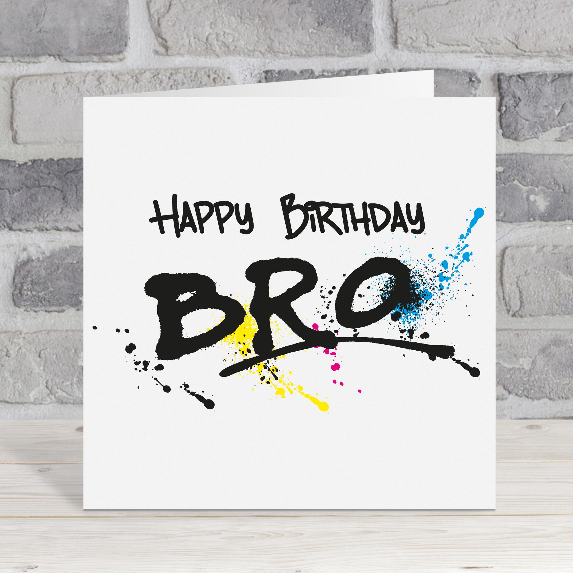 Happy Birthday Bro, Card for Teenager, Cool Birthday Card for Boy ...