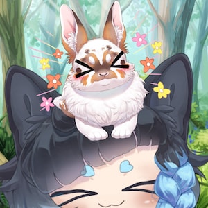 Chibi Bunny Vtuber Avatar - Full Body/fully Rigged Live2d Model - Etsy