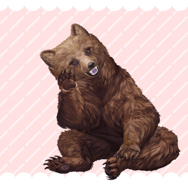 Grizzly Bear Vtuber Avatar Full Body/fully Rigged Live2d - Etsy Australia