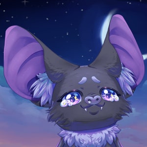 Chibi Bat Vtuber Avatar - Full Body/fully Rigged Live2d Model - Etsy