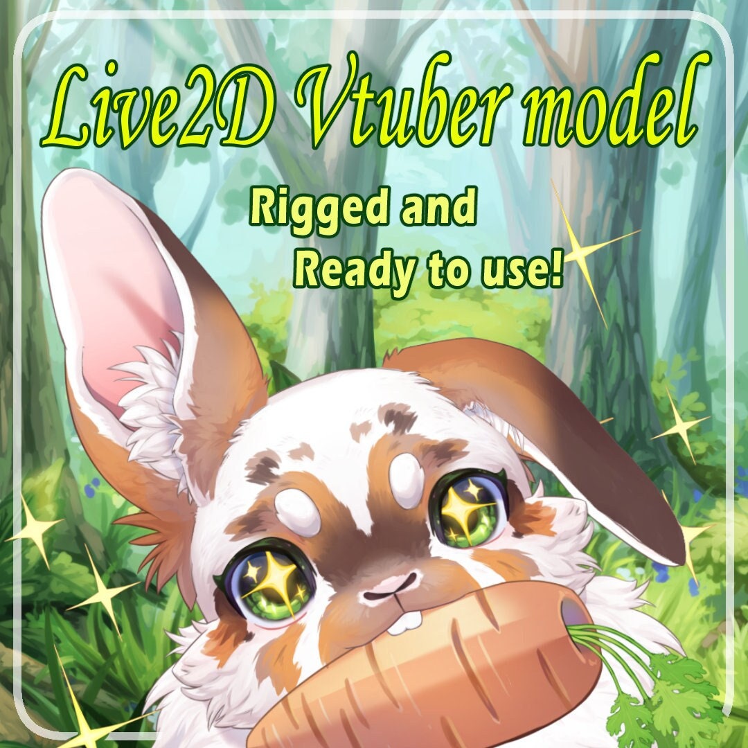 Chibi Bunny Vtuber Avatar - Full Body/fully Rigged Live2d Model - Etsy