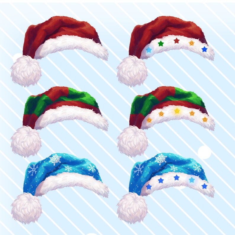 Christmas Hat Vtuber Assets Pack - Live2d Items - Etsy