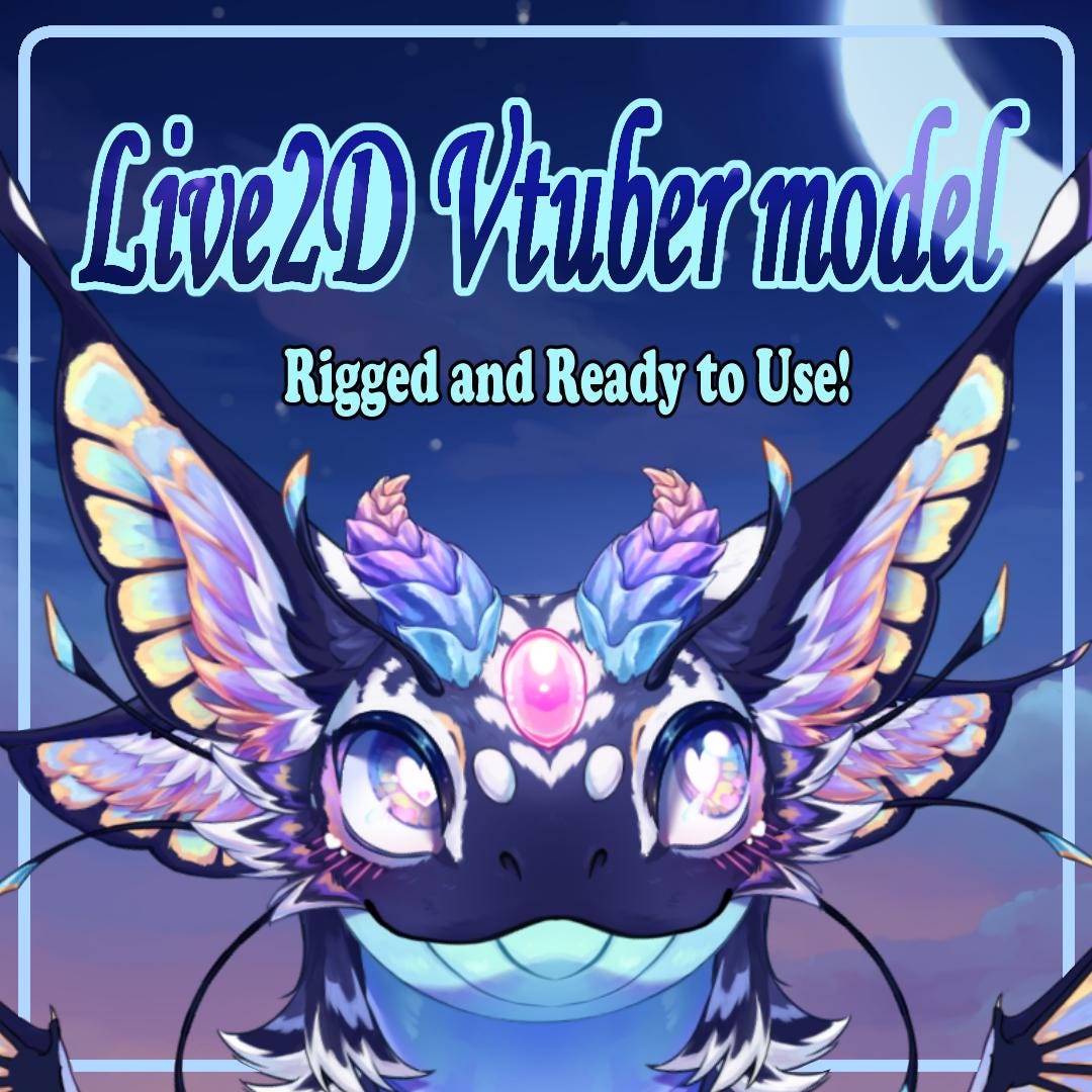 Baby Dragon Vtuber Avatar - Full Body/fully Rigged Live2d Model - Etsy