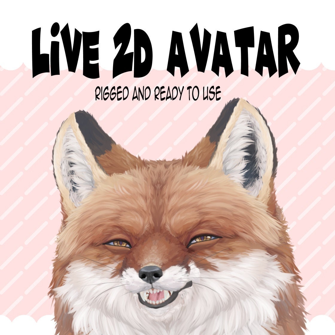 Fox Vtuber Avatar - Full Body/fully Rigged Live2d Model With Hand ...