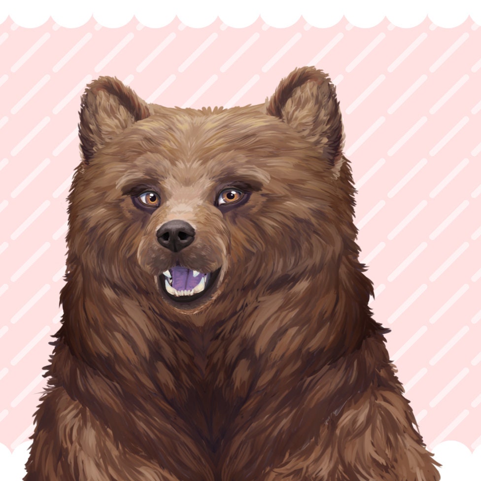 Grizzly Bear Vtuber Avatar Modelo Live2D de cuerpo completo - Etsy México