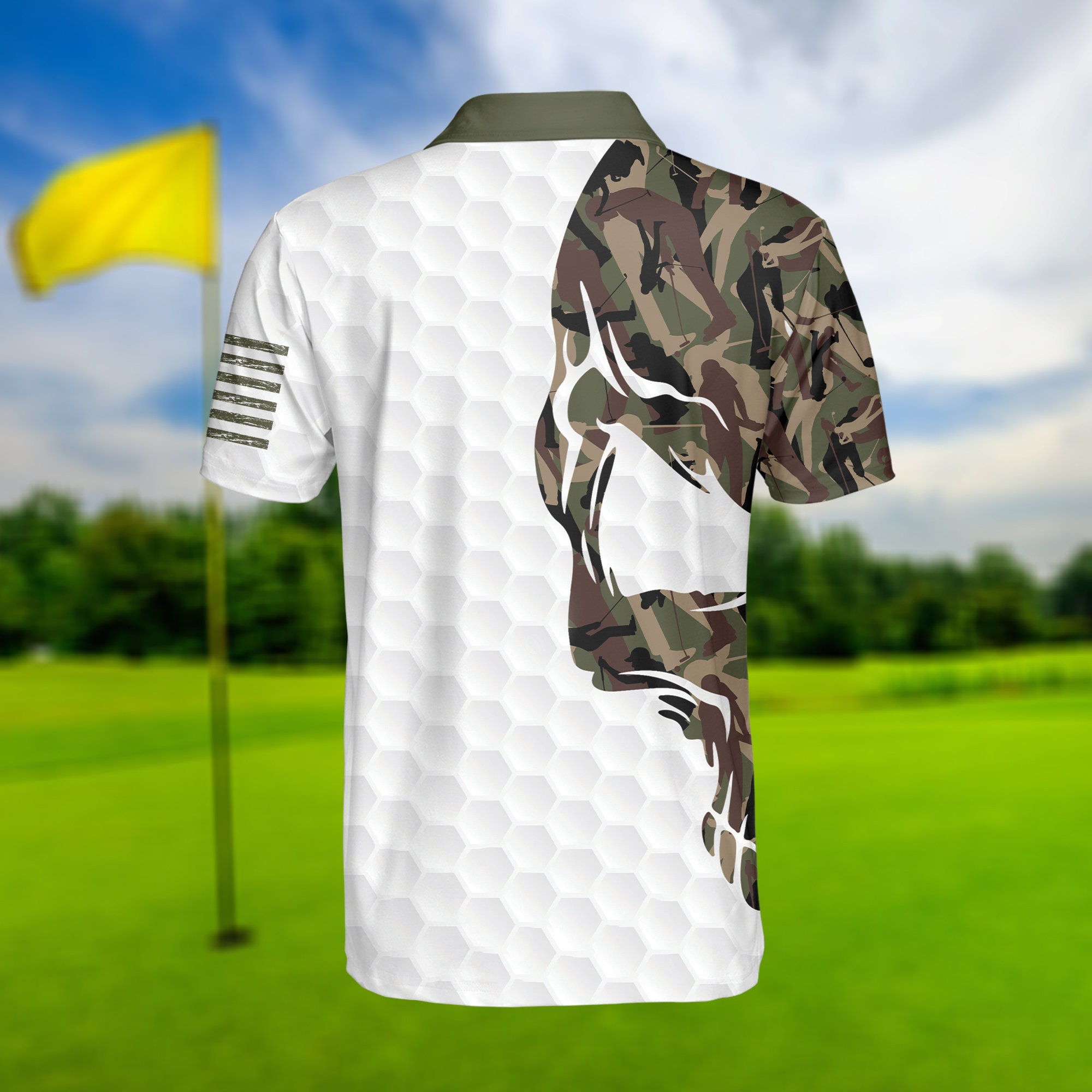 Skull Golf Polo Shirt, Men Golf Shirt, Golf Lover Shirt, Golfer Gift ...