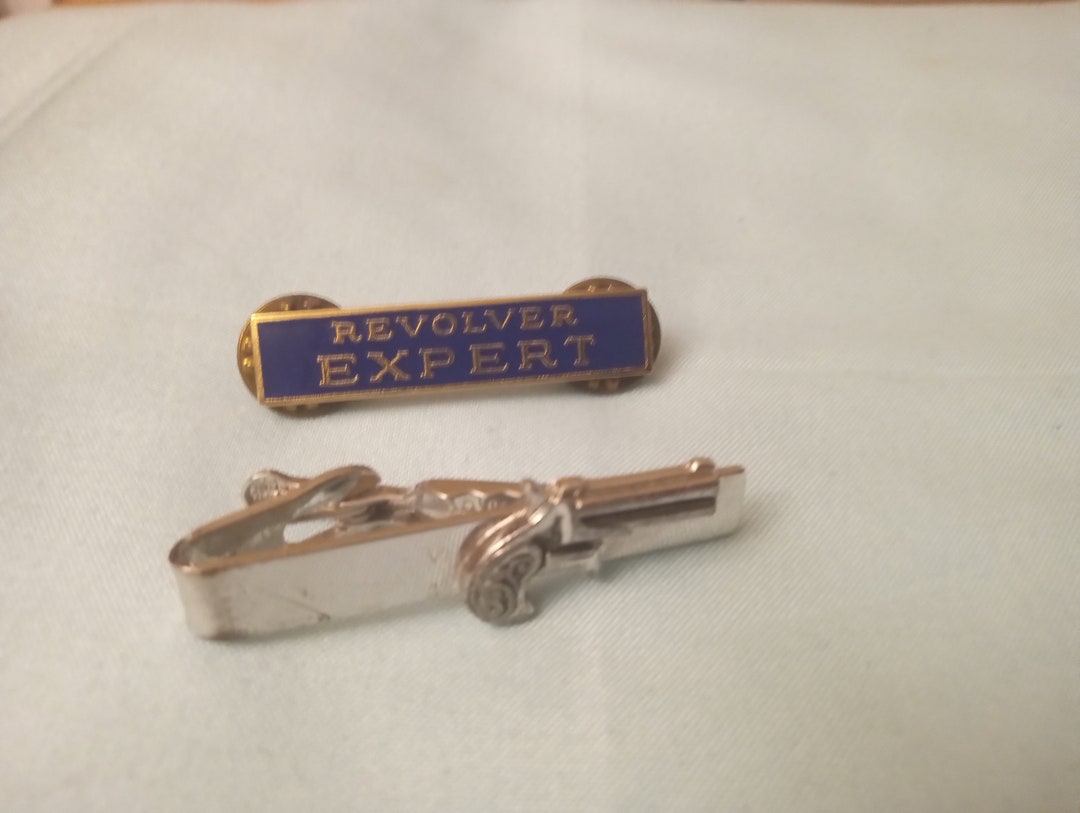 Shields Tie Clips / Bar & Revolver Expert Pin Badass Western Gum - Etsy