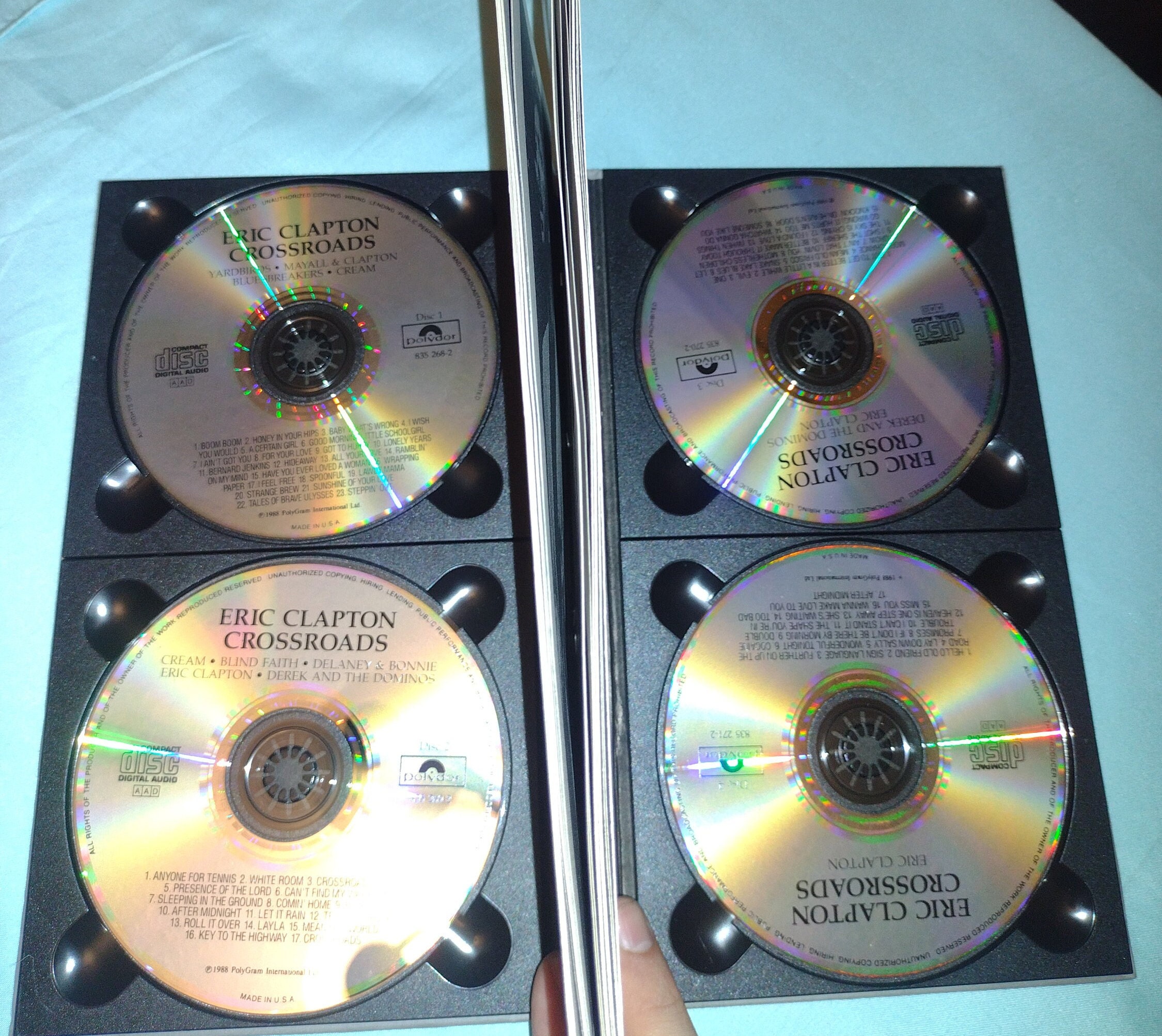 Eric Clapton Crossroads 4 CD Box Set With Book Pictures 1988 Vintage ...