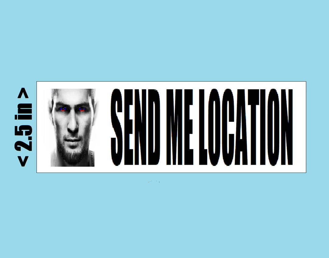 KHABIB NURMAGOMEDOV Vinyl Sticker Send Me Location Face Image Funny ...
