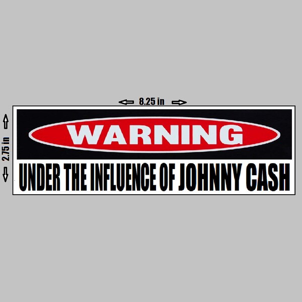 Johnny Cash Bumper Sticker - Etsy