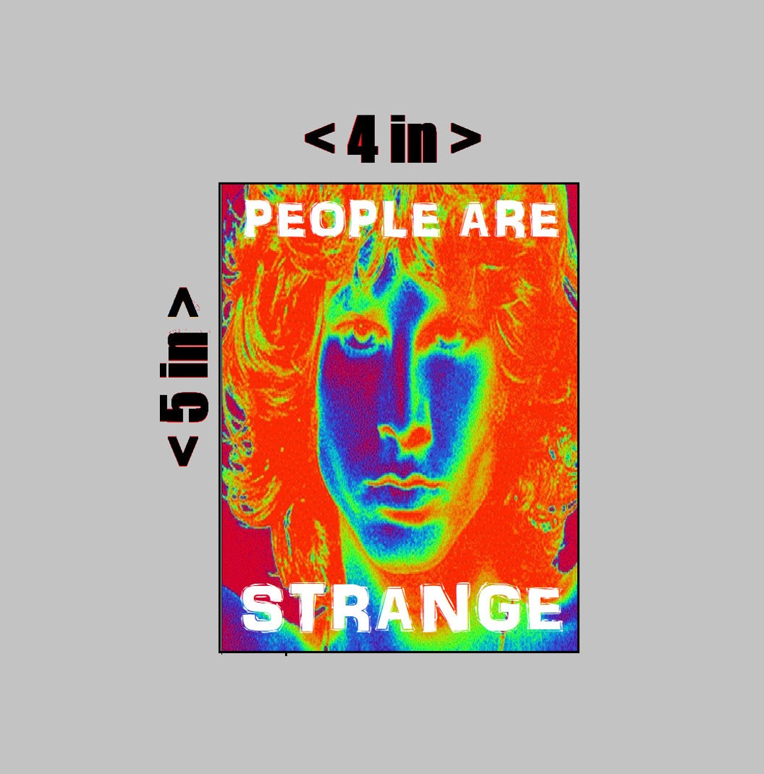 VINYL STICKER People Are Strange Psychedelic Jim Morrison the Doors ...