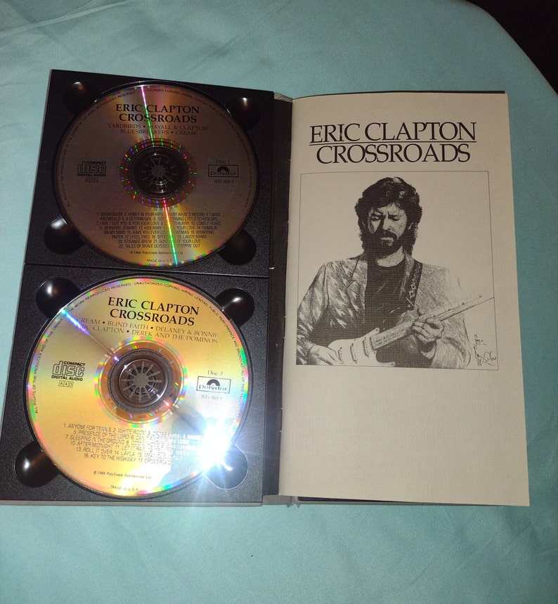 Eric Clapton Crossroads 4 CD Box Set With Book Pictures 1988 Vintage ...