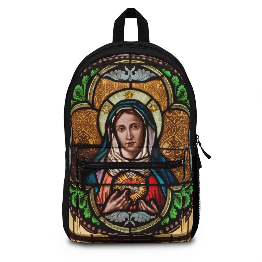 Unisex Backpack USA Seller Catholic Virgin Mother Mary Jesus - Etsy