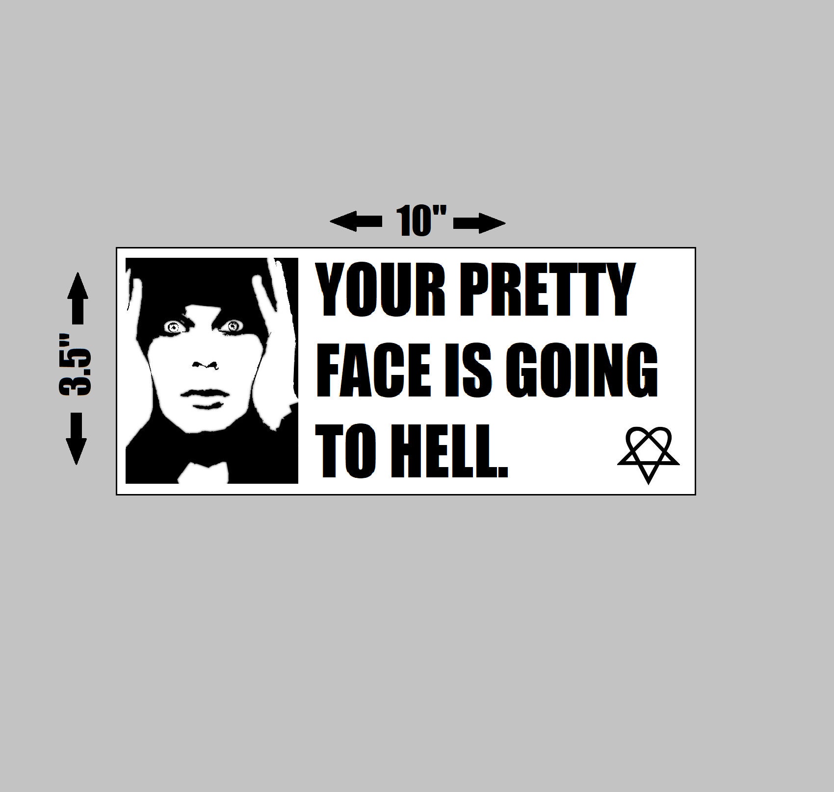 VILLE VALO Vinyl Sticker Heartagramm Gesicht Bild - Etsy.de