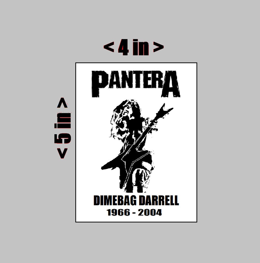 DIMEBAG DARRELL Vinyl Sticker Pantera Band Logo Image Memorial Damage ...