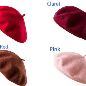 Large Size French Beret Hat,women's Vintage Beret,oversized Solid Color ...