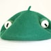 Frog Eyed Beret: Handmade Wool Felt Novelty Hat - Etsy