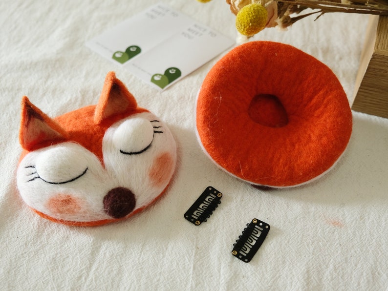 Wool Felt Fox Headpiece: Handmade Hair Clip - Etsy