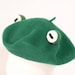 Frog Eyed Beret: Handmade Wool Felt Novelty Hat - Etsy