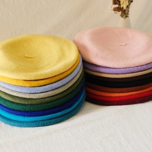 Wool Beret: Classic French Style, Fall Winter Hat - Etsy