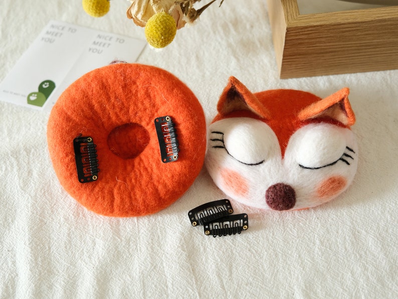 Wool Felt Fox Headpiece: Handmade Hair Clip - Etsy