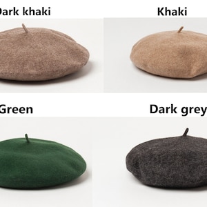 Large Size French Beret Hat,women's Vintage Beret,oversized Solid Color ...