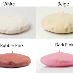 Large Size French Beret Hat,women's Vintage Beret,oversized Solid Color ...
