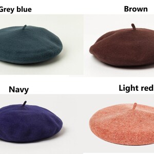 Large Size French Beret Hat,women's Vintage Beret,oversized Solid Color ...