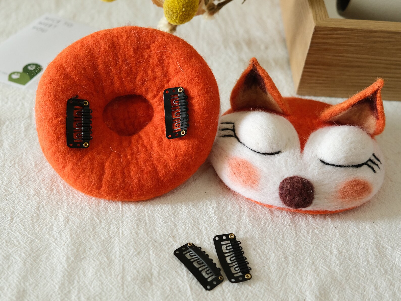 Wool Felt Fox Headpiece: Handmade Hair Clip - Etsy