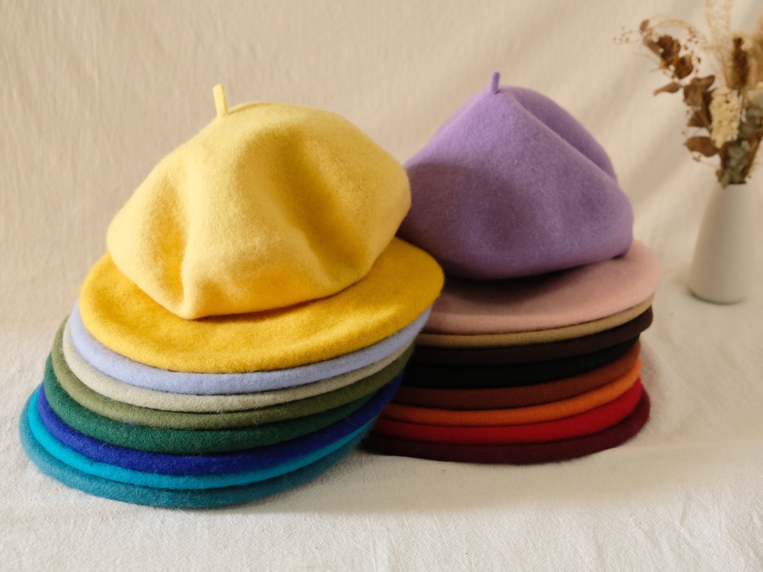 Pure Wool Classic Beret for Women,fall/winter Vintage Beret Hat,black ...