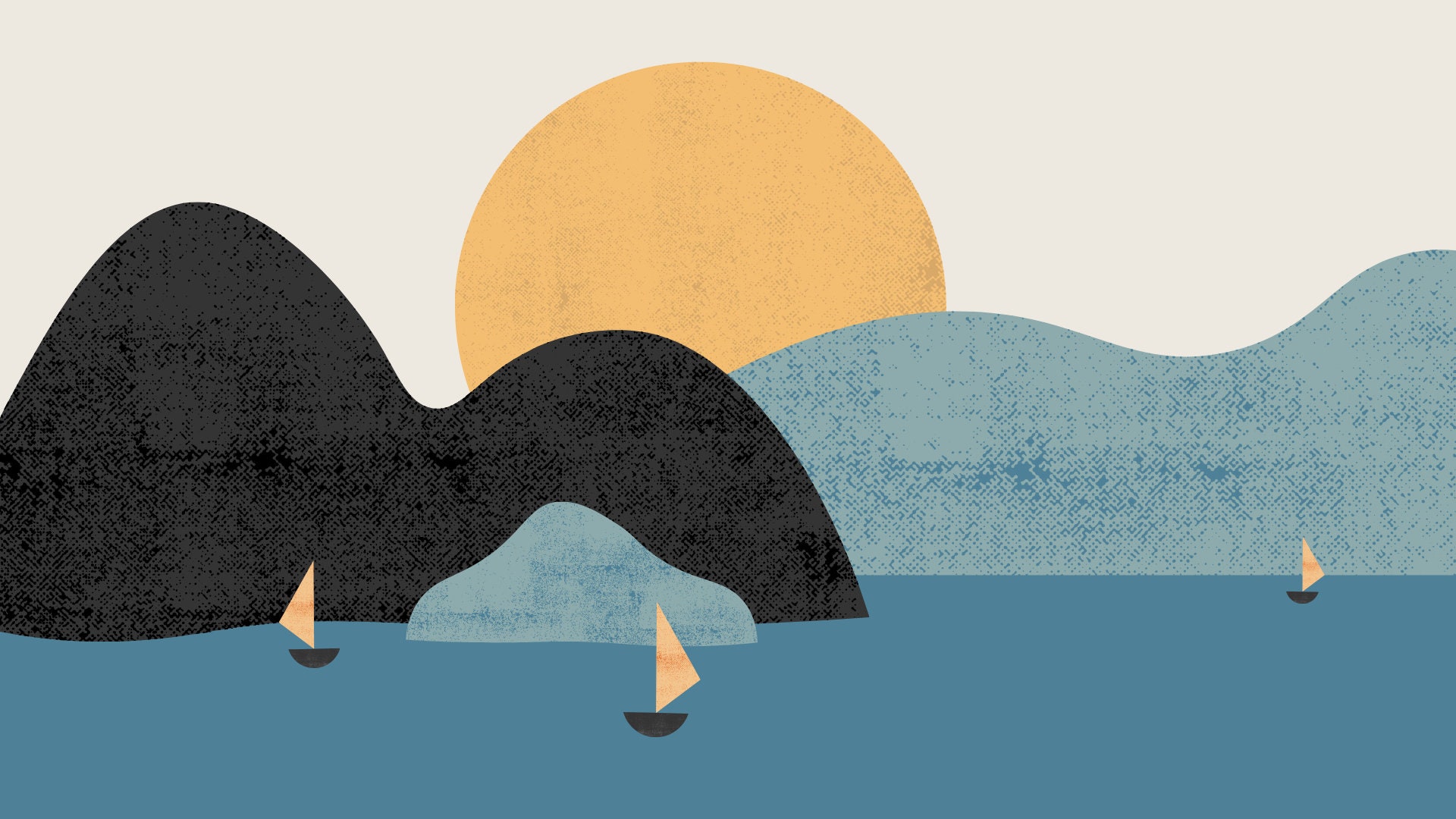 Bundle of 3 Neutral Desktop Wallpapers - Instant Download - Illustrated ...